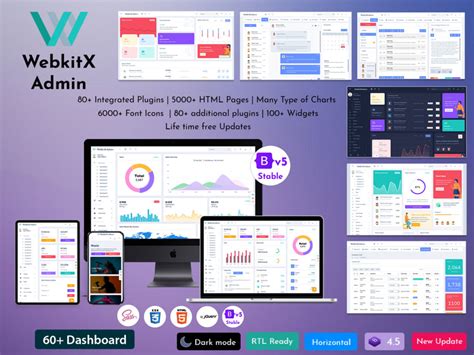 WebkitX Bootstrap Admin Template MultiPurpose Themes