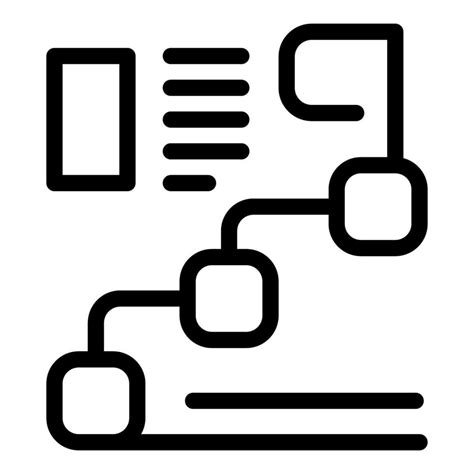 Algorithm Showing Data Processing With Connecting Lines And Squares