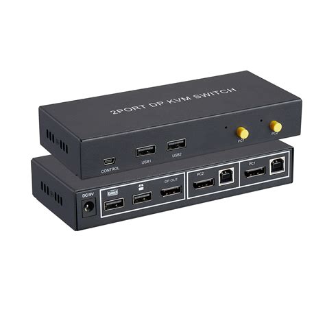 Kvm Switch Displayport 2 Portdisplayport Dp Kvm Switch For 2 Computers