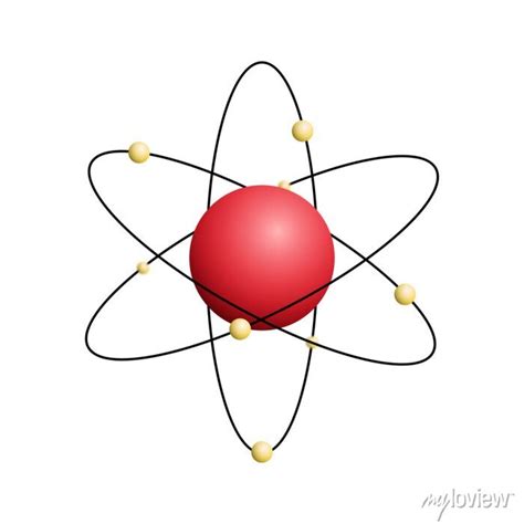 Abstract Atom With Core And Orbits With Electrons Vector Illustration