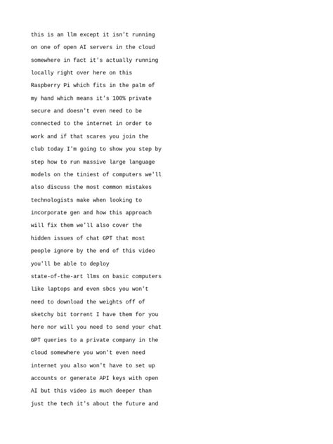 English Auto Generated I Ran Chatgpt On A Raspberry Pi Locally Downsub Com Pdf
