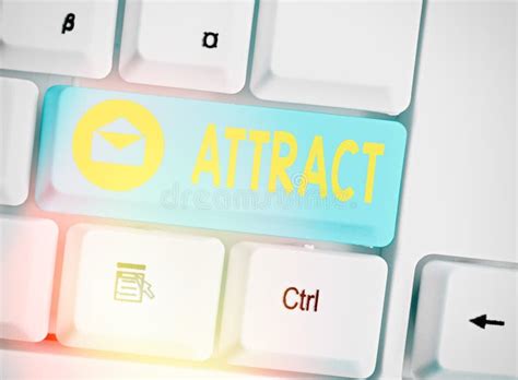 Handwriting Text Attract Concept Meaning To Draw By A Physical Force Causing Or Tending To