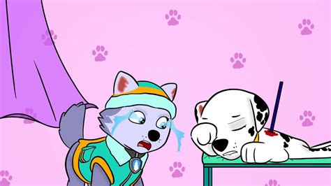 Paw Patrol Marshall X Everest Injured Marshal By Biuchoco On Deviantart