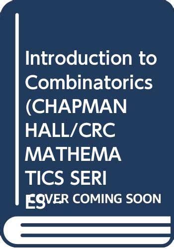introduction to combinatorics chapman hall crc mathematics series