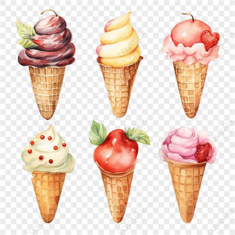 여름 아이스크림 수채화 클립 아트색안경안심하다관광 여행