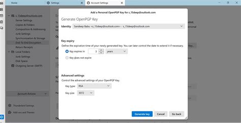 how to encrypt email in thunderbird