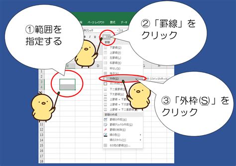 【excel】エクセル． 四角を作成する方法 いつもの生活