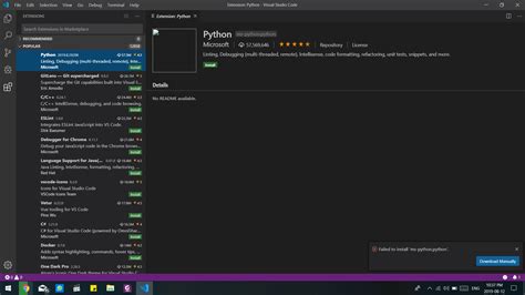 Not Able To Install Any Extension From The Extensions Marketplace Issue Microsoft