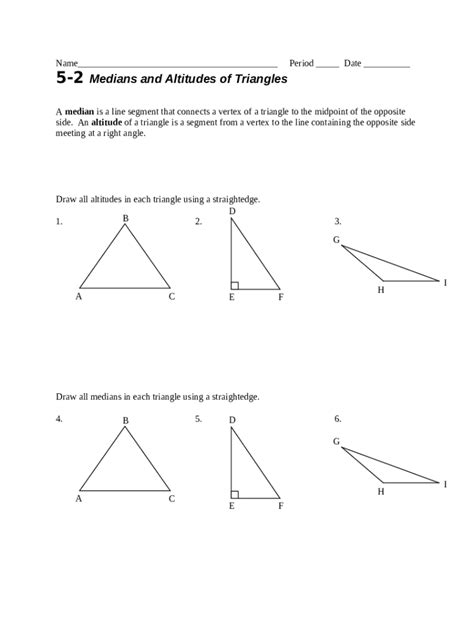 A Median Is A Line Segment That Connects A Vertex Of A Triangle To The