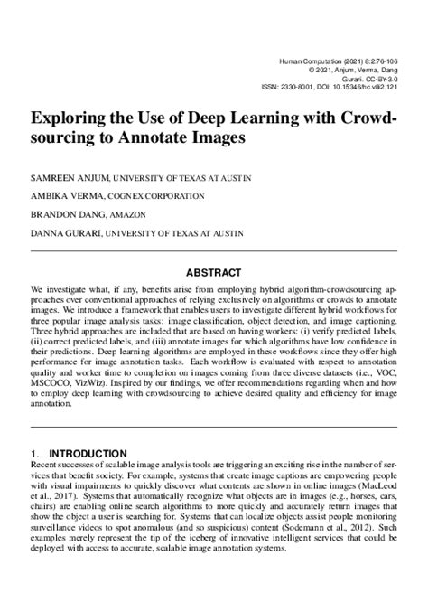 Pdf Exploring The Use Of Deep Learning With Crowdsourcing To Annotate Images