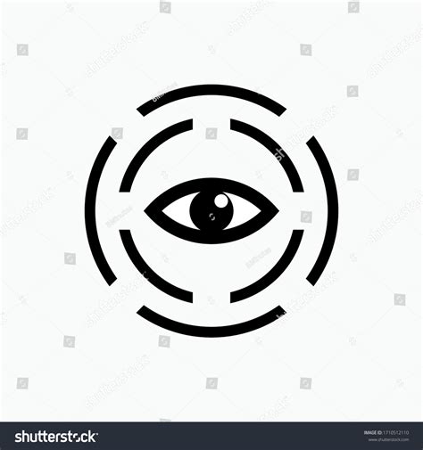 Eye Scan Icon Retina Check Symbol Stock Vector Royalty Free