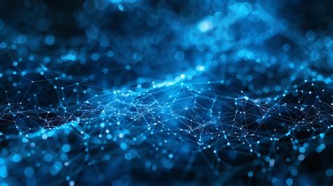 Abstract Blue Digital Network Concept Premium Ai Generated Image