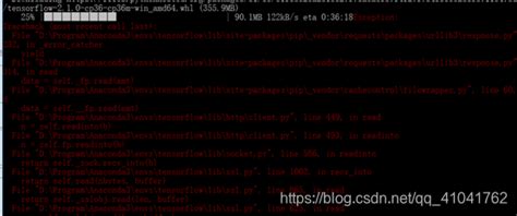 安装tensorflow的辛酸史——安了三天终于成功了！ 一：失败篇 pip install upgrade ignore