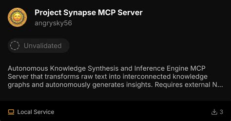 Project Synapse Mcp Server Mcp Ser · Lobehub Project Synapse Mcp Server Mcp Ser · Lobehub
