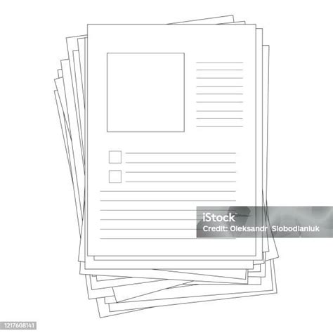 종이 기호 템플릿 디자인 요소 흰색 배경에 사용 된 종이 더미의 스택 설계준비완료 벡터 일러스트레이션 0명에 대한 스톡 벡터 아트 및 기타 이미지 Istock