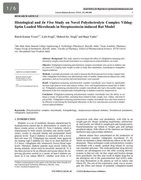 Rajat Yadav On Linkedin Happy To Share One Of Our Research Article Is Published In Benthamscience