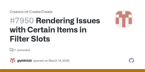 Rendering Issues With Certain Items In Filter Slots · Issue 7950 · Creators Of Createcreate