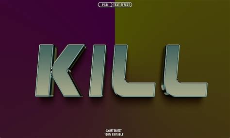 Premium Psd Free Psd Kill Text Style Effect
