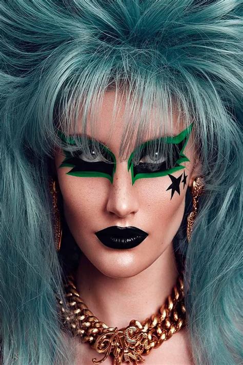 80s Rock Makeup Dynamic Eyeshadow Editorials New Look