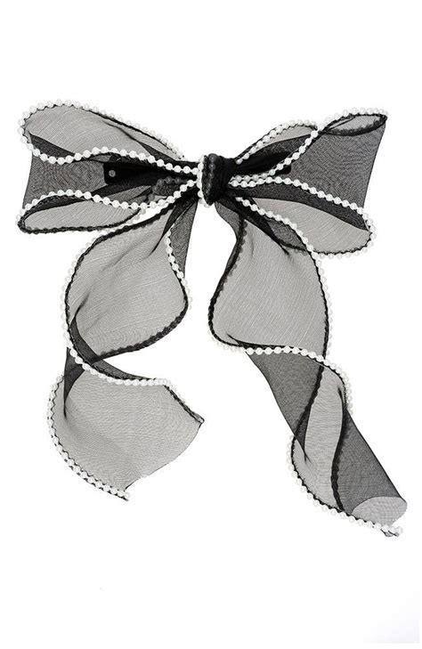 Ruby Bow Barretteblack Y2k Hair Accessories Ribbon Bows Bows