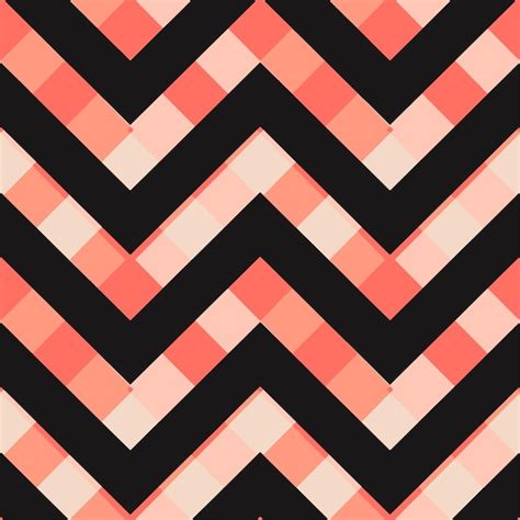 Premium Vector Seamless Coral Pink Zigzag Pattern On Black Background Geometric Vector