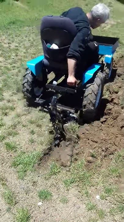 Homemade Mini Traqtor And Cultivates Land თვითნაკეთი პატარა ტრაქტორი And დაუმუშავებელ მიწასთან
