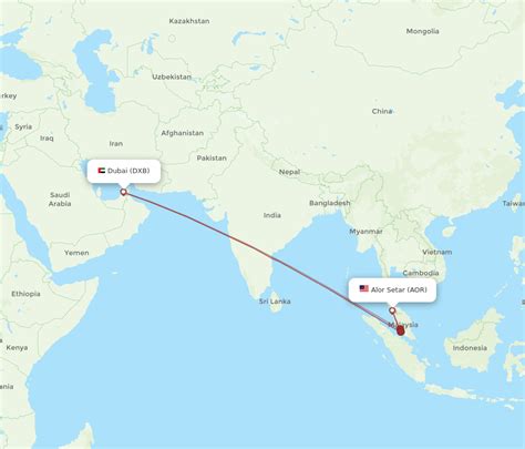 All Flight Routes From Alor Setar To Dubai Aor To Dxb Flight Routes
