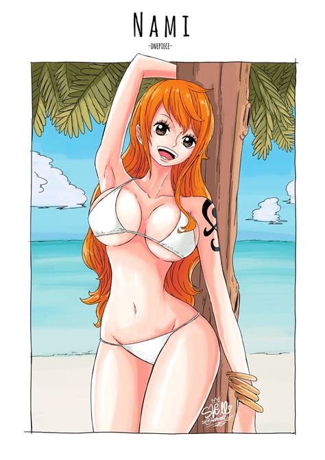 Rule 34 Female Female Only Nami One Piece Shellmaru Swimsuit Tagme