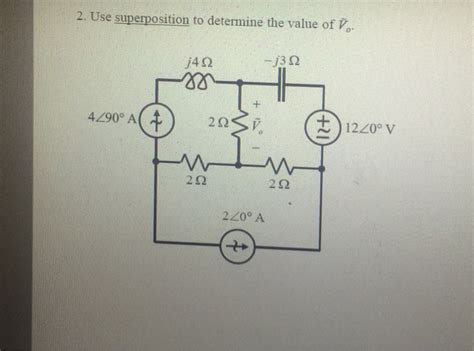 solved use superposition to determine the value of v 0