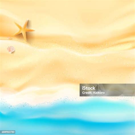 추상적인 배경 모래와 바다 해변 불가사리 셸 및 여름 휴가 개념에 대 한 복사 공간 바위 모래에 대한 스톡 벡터 아트 및 기타