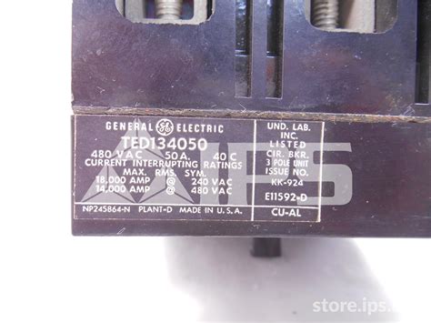 Ted134050 Ge General Electric Ted E150 Line Mccb 50a 14ka