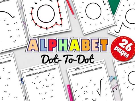 Alphabet Letters Dot To Dot Uppercase And Lowercase 1 25 Connect The Dots Worksheets Teaching