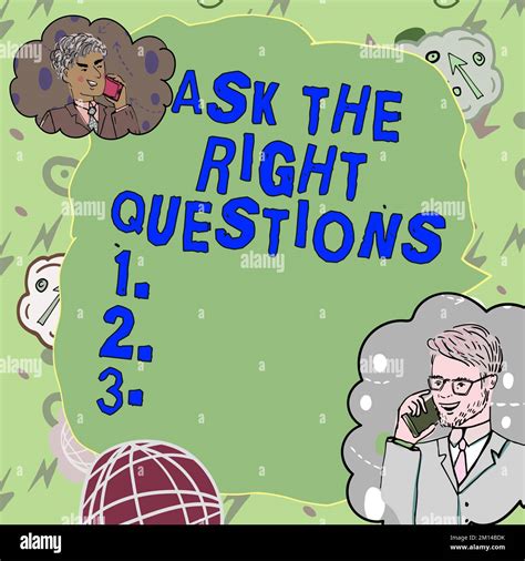 Writing Displaying Text Ask The Right Questions Concept Meaning Look For A Professional Advice