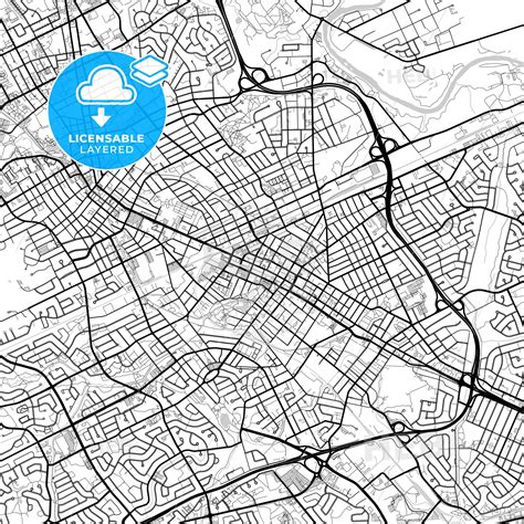 Layered Pdf Map Of Kitchener Ontario Canada Hebstreits