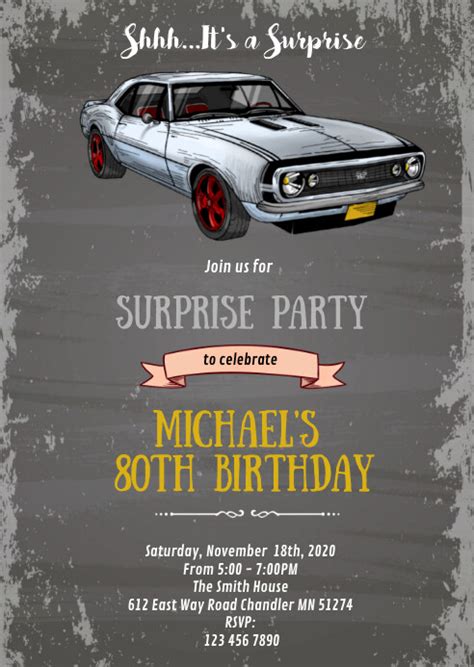 Invitations Templates Vintage Car Classic Car Invitations And Invitation