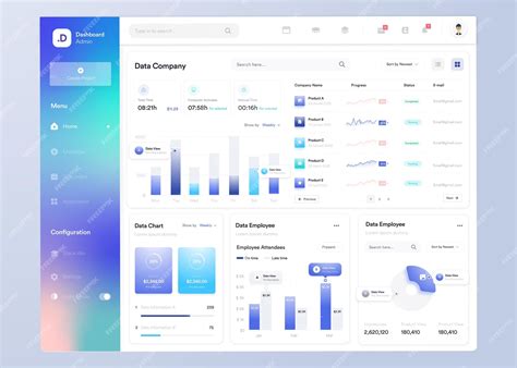 Premium Vector Ui Ux Infographic Dashboard Ui Design With Graphs