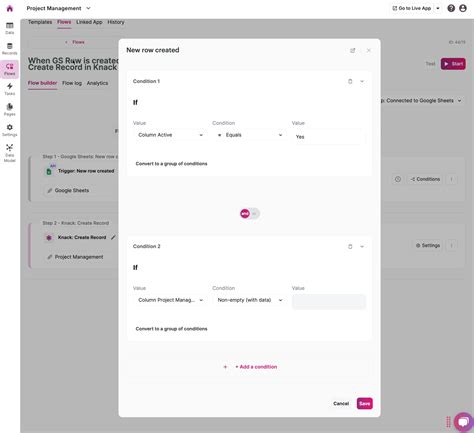 Flows Trigger Conditions