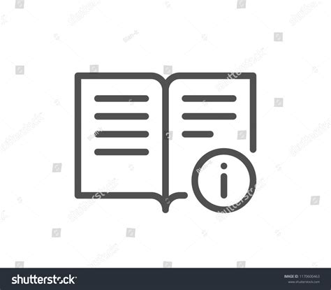 technical information line icon instruction sign stock vector royalty