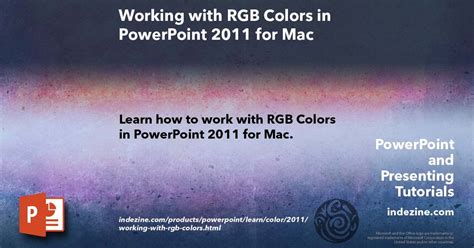 Working With Rgb Colors In Powerpoint 2011 For Mac