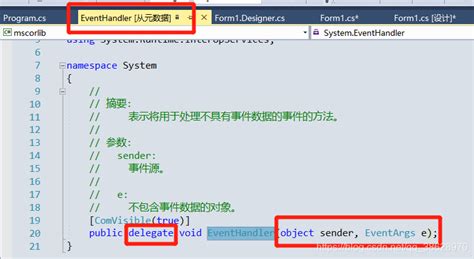 C事件中的两个参数（object Sendereventargs E） Csdn博客