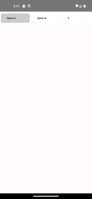 Android Jetpack Compose Text Alignment And Display Issues In Button Within Segmentedcontrol