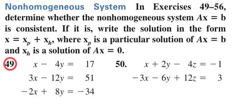 nonhomogeneous system in exercises 49 56 determine