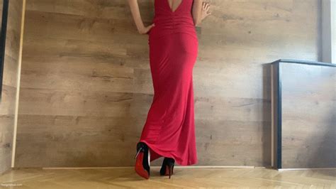 long red dress and louboutin shoes mp4 mobile version dollhouse