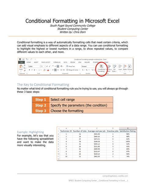 Fillable Online Conditional Formatting In Microsoft Excel Fax Email Print PdfFiller