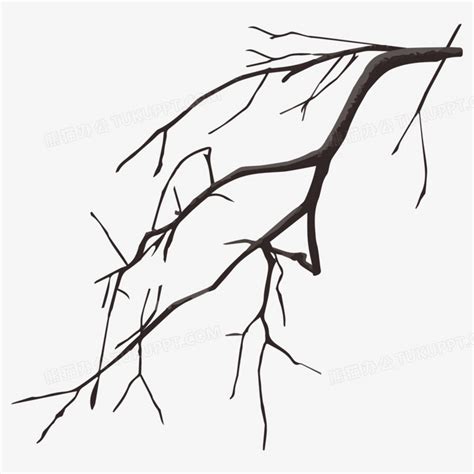 枯树枝作画 枯树枝简笔画 大山谷图库