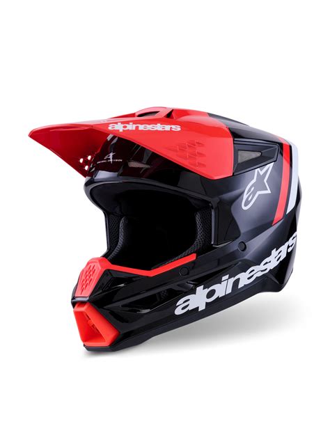 Alpinestars Sm3 Radium Ece06 Helmet Blackfluro Redwhiteglossy