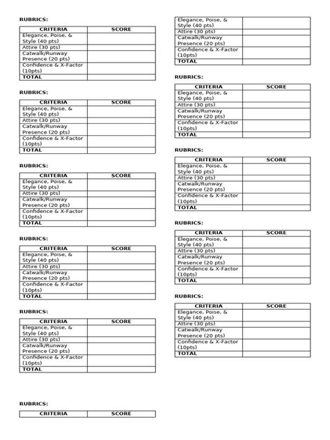 Rubrics Modeling Pdf Rubrics Modeling Pdf
