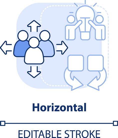Horizontal Business Merger Light Blue Concept Icon Same Industries Type Of Merger Abstract