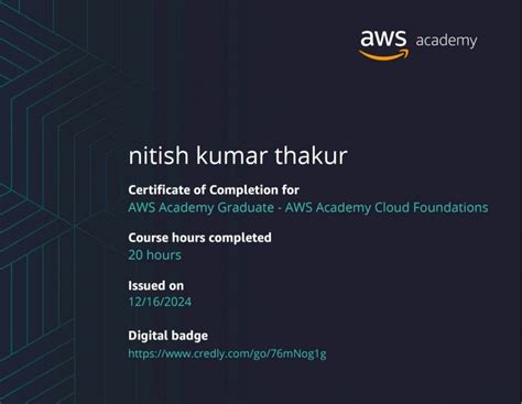 nitish kumar thakur on linkedin aws cloudfoundations
