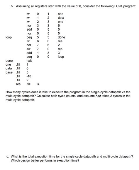 Problem 3 Single Cycle Vs Multi Cycle In Depth 20 Chegg Com